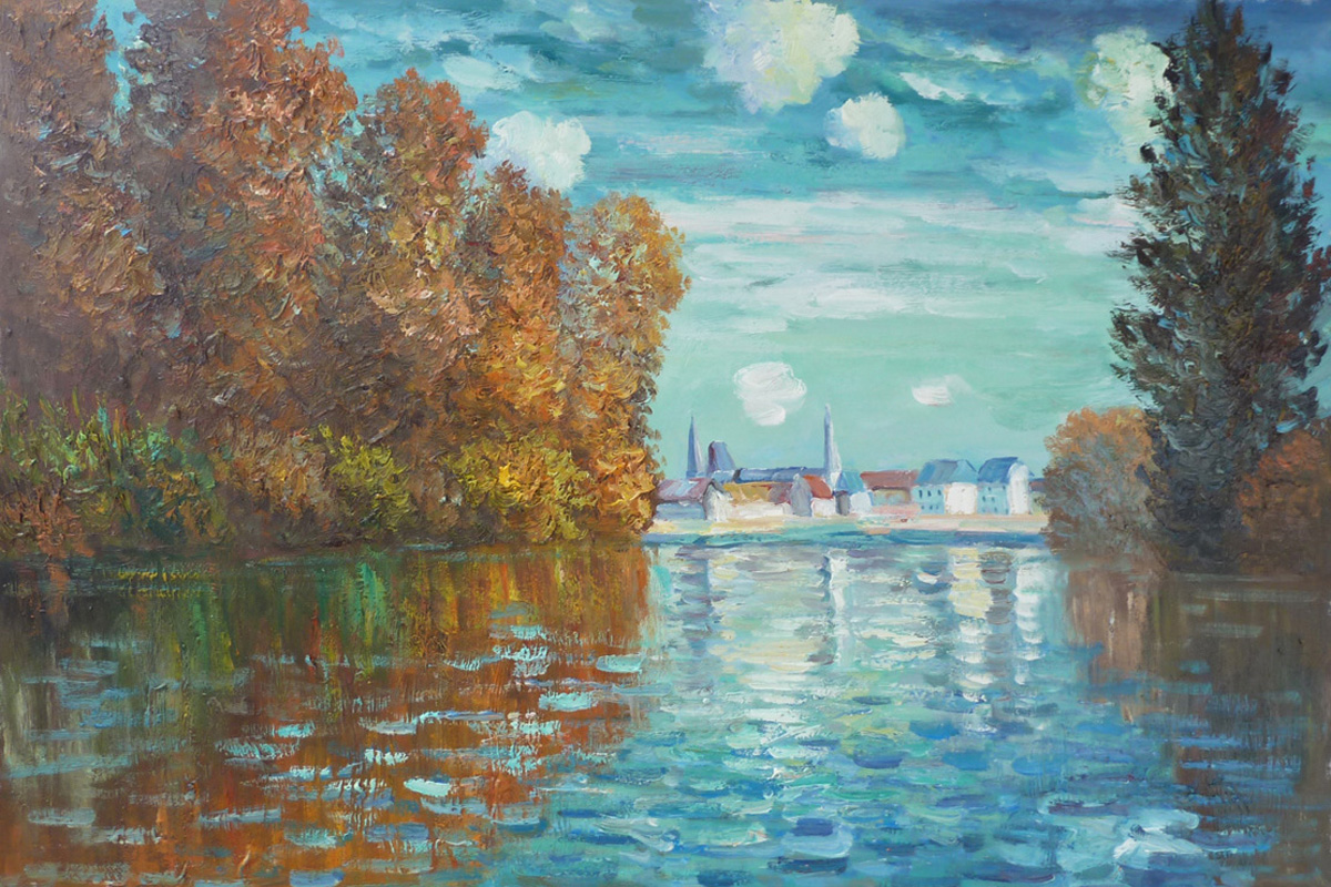 Autumn At Argenteuil-Claude Monet Painting [M130401P00058] - $99.00 ...