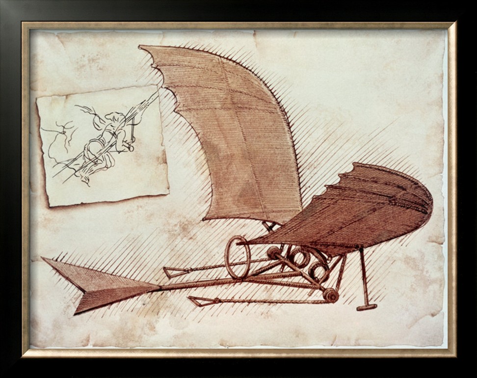 Flying Machine - Leonardo Da Vinci Painting [D130413P00493] - $115.00 ...