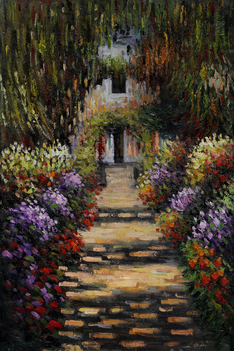 Garden Path At Giverny-Claude Monet Painting [M130401P00080] - $95.00 ...