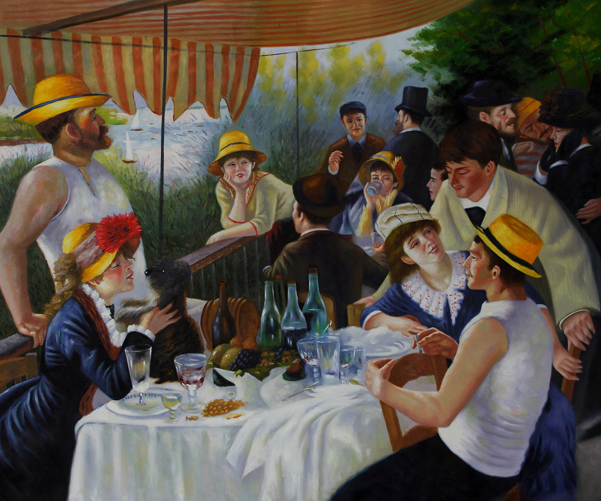 Luncheon of the Boating Party - Pierre Auguste Renoir Painting ...
