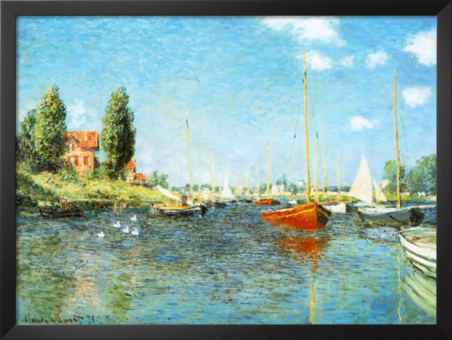 Red Boats At Argenteuil, C.1875-Claude Monet Painting [M130401P00104 ...